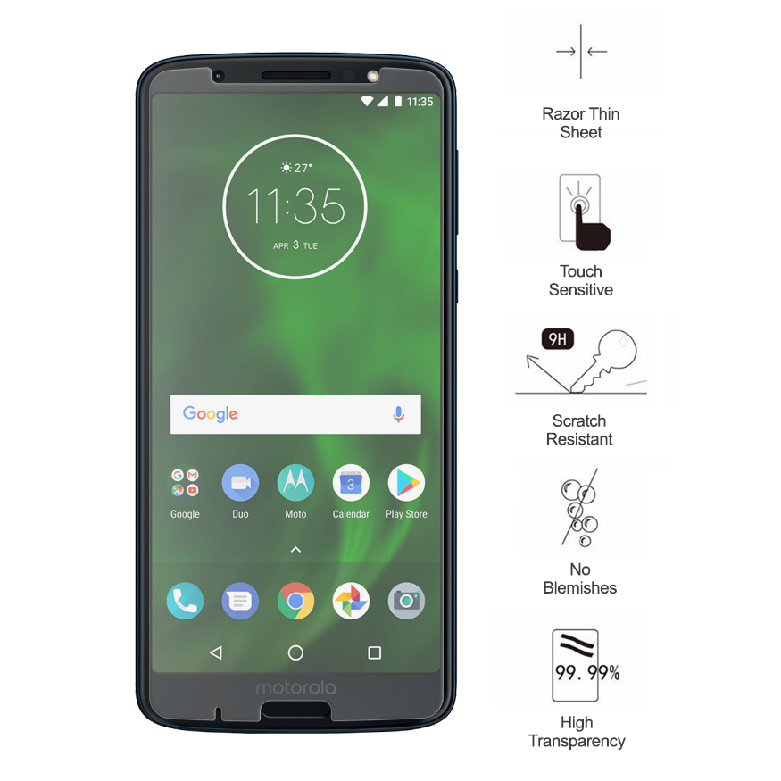 Tempered Glass Screen Protector for Motorola Moto G6 Plus